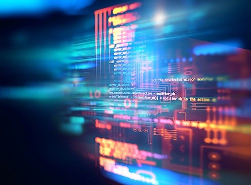 Programming code abstract technology background of software developer ...